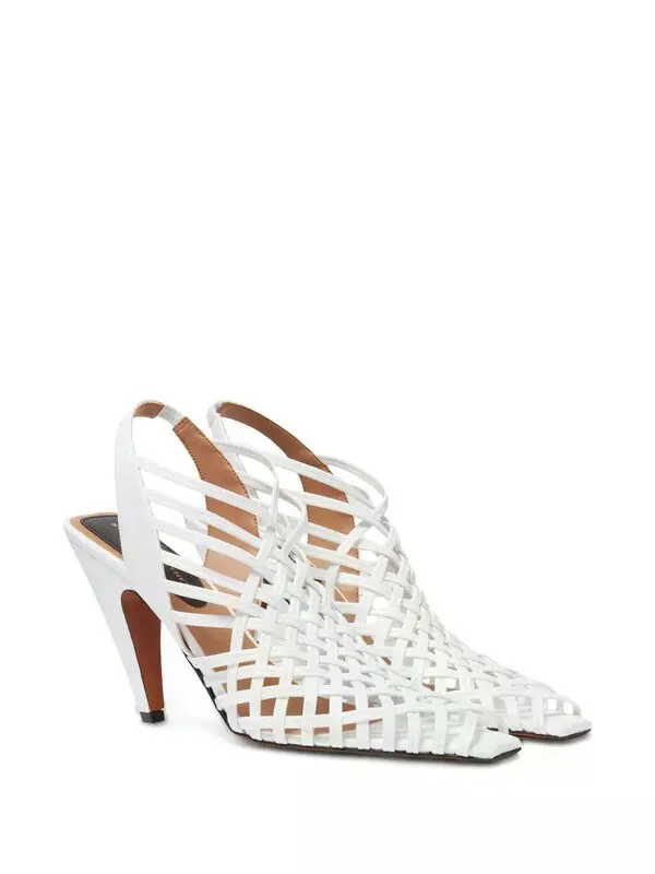 Stella McCartney 95mm Square-toe Sandals - White