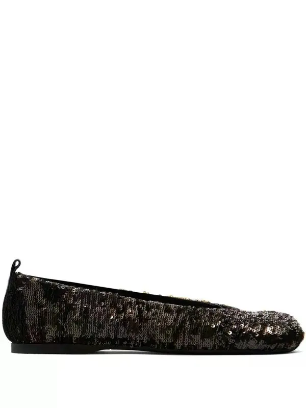 JW Anderson Sequinned Ballerina Flats - Black