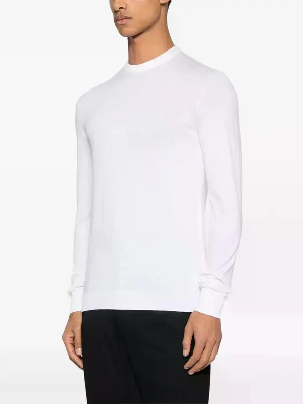Fedeli Cotton Crewneck Sweatshirt - White
