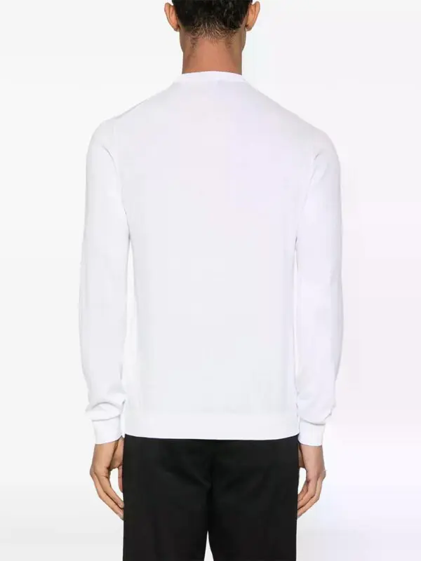 Fedeli Cotton Crewneck Sweatshirt - White