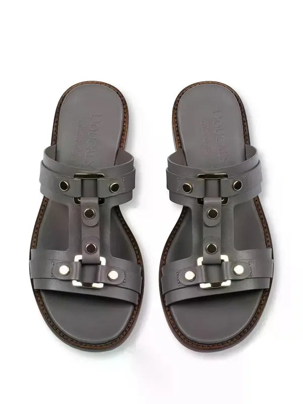 DOUCAL'S Leather Sandals - Grey