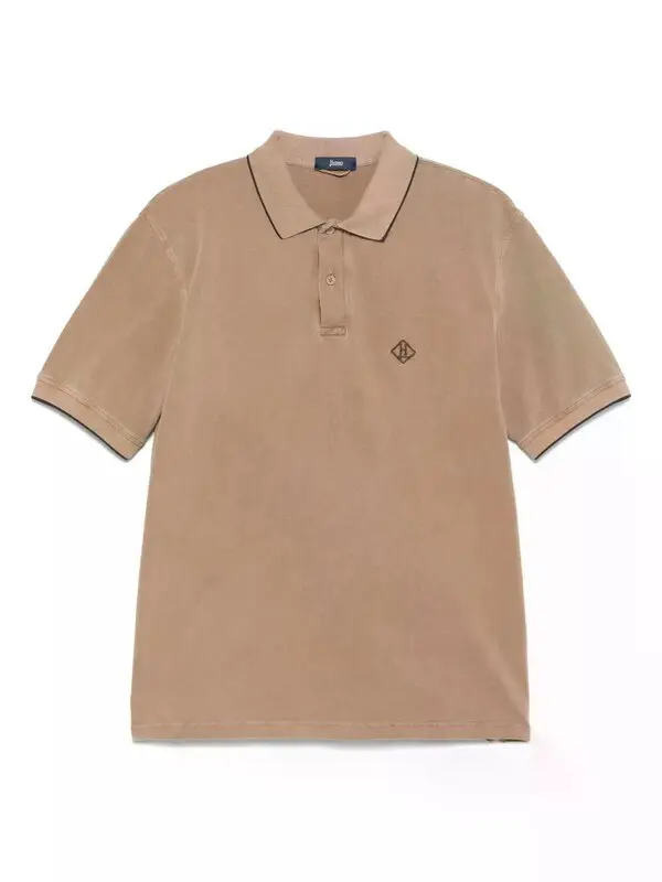 Herno Logo-embroidered Polo Shirt - Brown