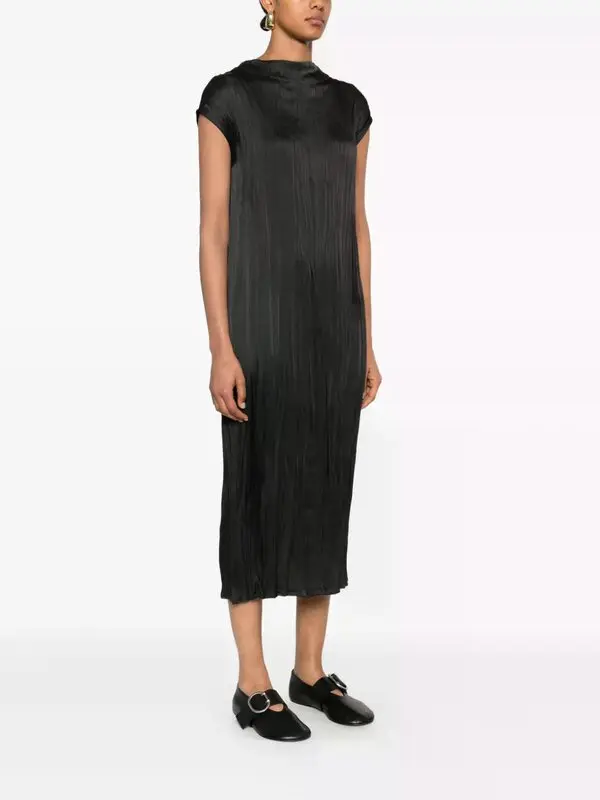 Antonelli Firenze Satin Midi Dress - Black