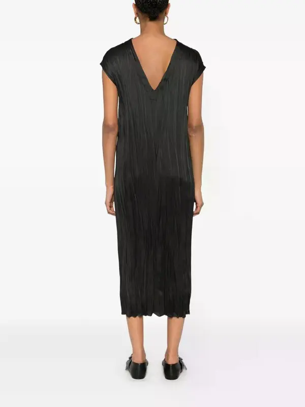Antonelli Firenze Satin Midi Dress - Black