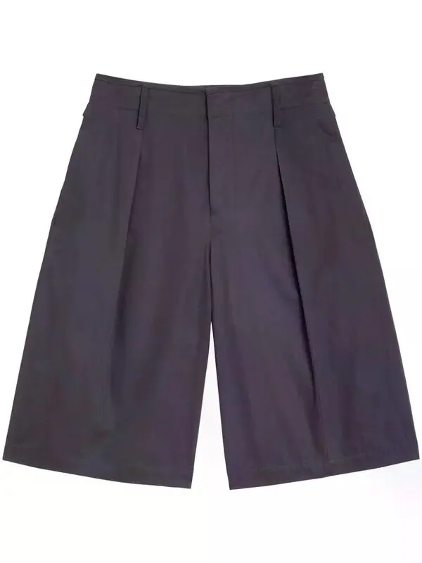 LEMAIRE Pleated Bermuda Shorts - Blue