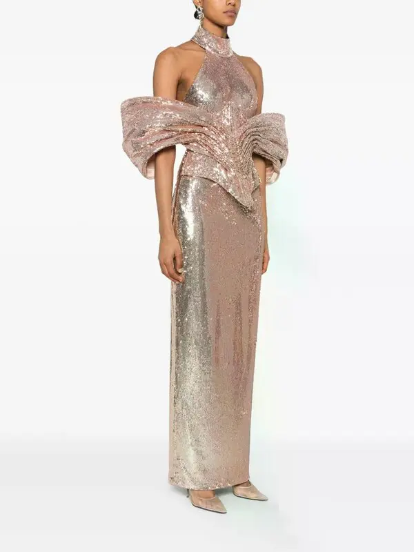 MITILIANE COUTURE Detachable-corset Sequined Maxi Dress