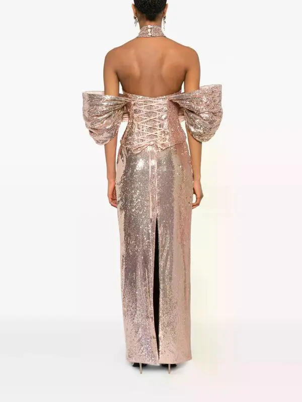 MITILIANE COUTURE Detachable-corset Sequined Maxi Dress