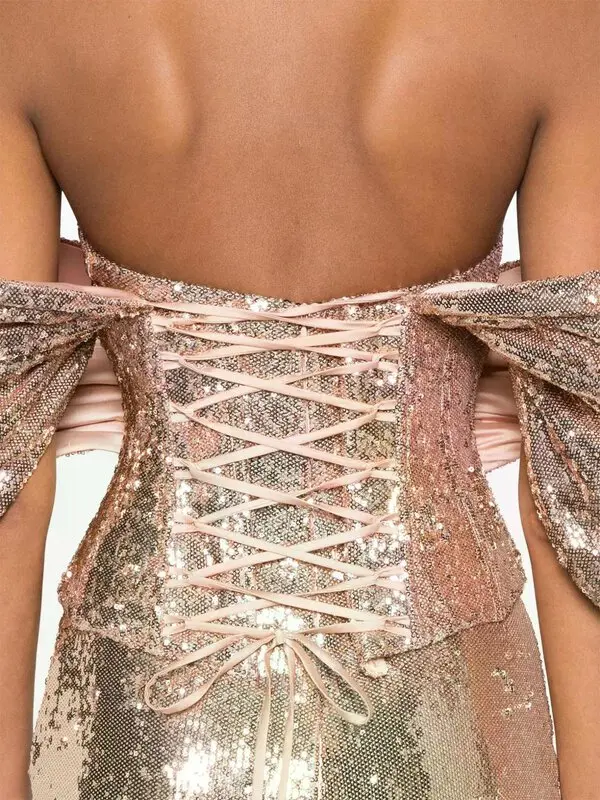 MITILIANE COUTURE Detachable-corset Sequined Maxi Dress