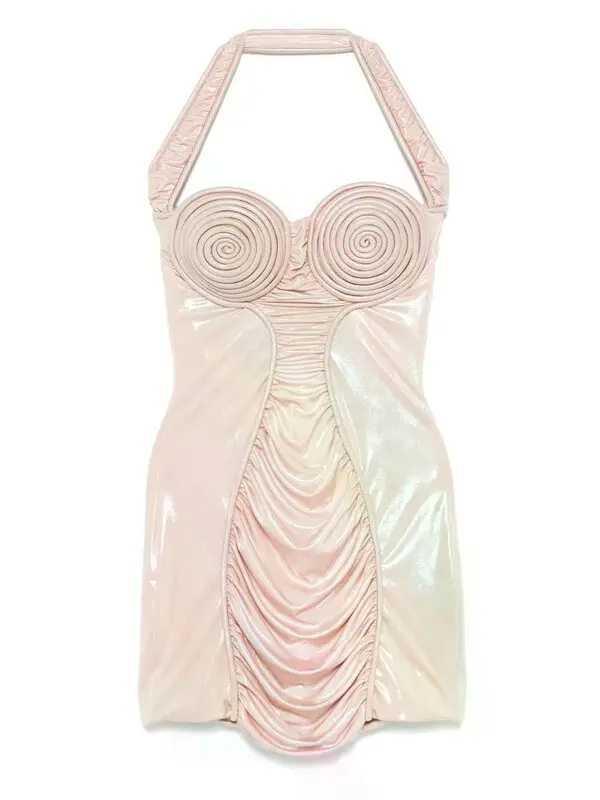 MITILIANE COUTURE Spiral-cup Mini Dress - Neutrals