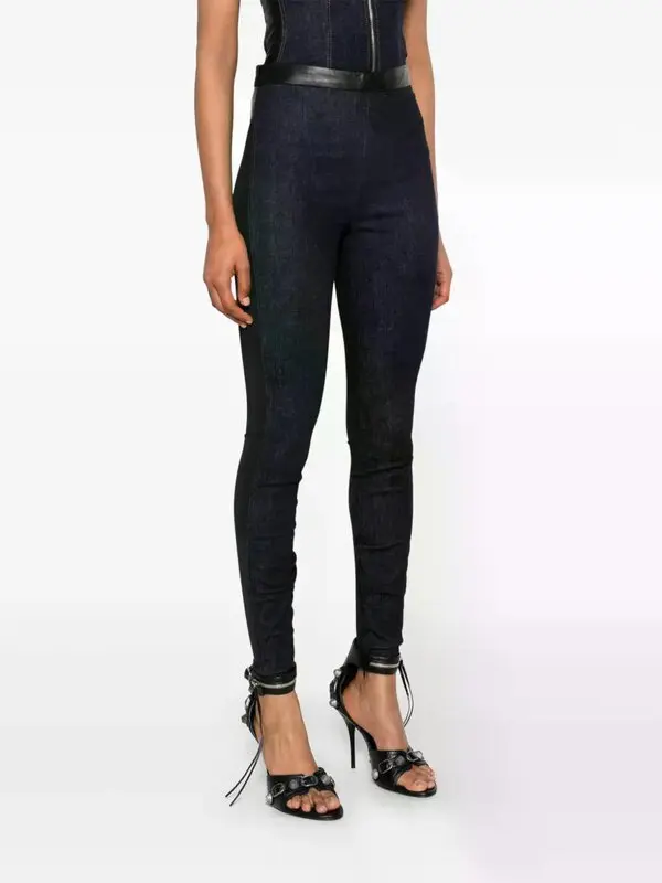 MITILIANE COUTURE Leather-insert Leggings