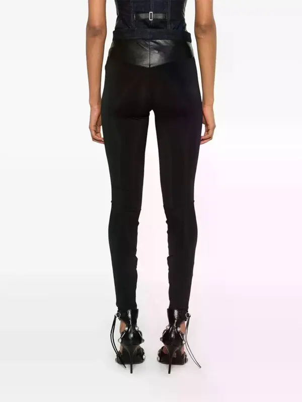 MITILIANE COUTURE Leather-insert Leggings