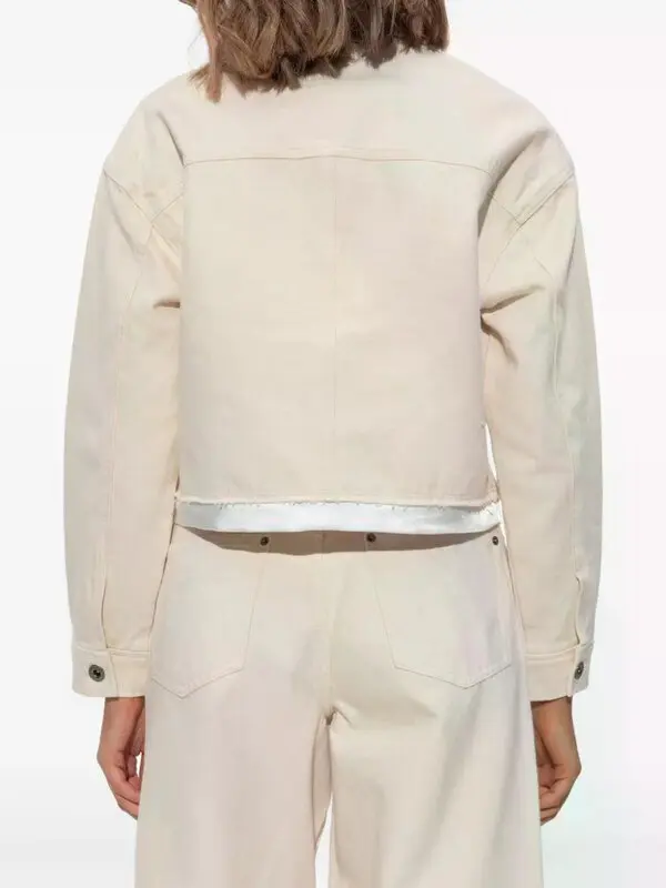 SELF-PORTRAIT Logo-embossed Jacket - Neutrals