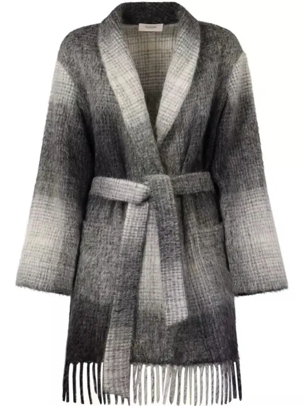 Agnona Checked Cardigan