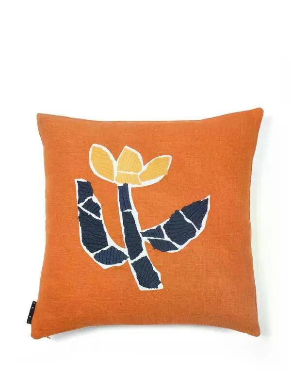 THE CONRAN SHOP Solitary Flower Cushion - Orange
