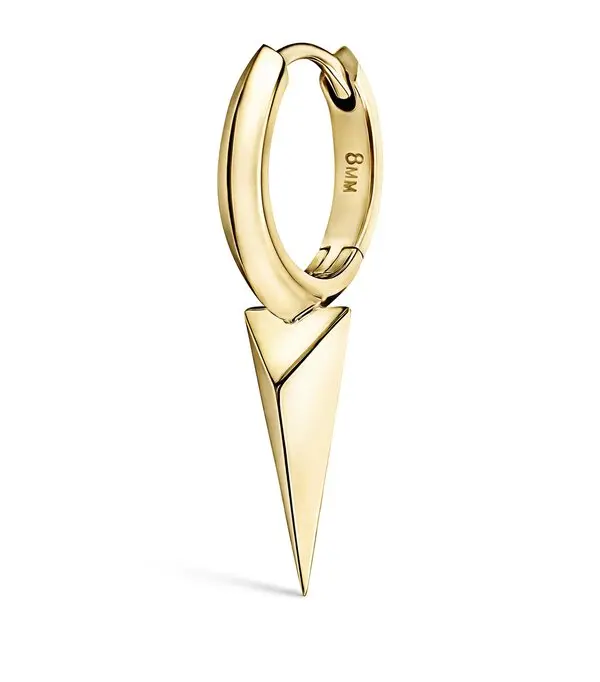 MARIA TASH Faceted Single Long Spike Hoop Earring - Gold