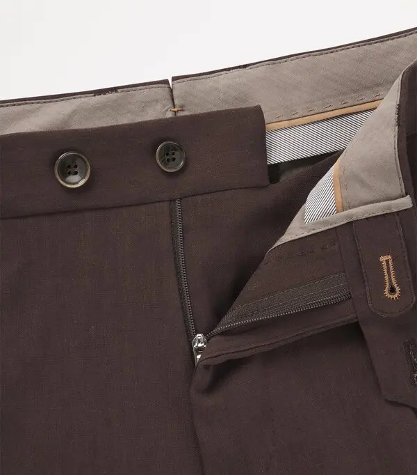 BOSS Linen-wool Tailored Trousers