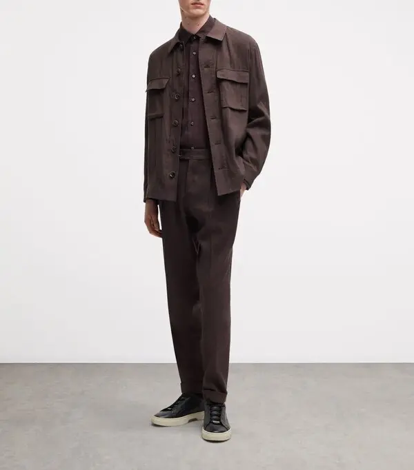 BOSS Linen-wool Tailored Trousers
