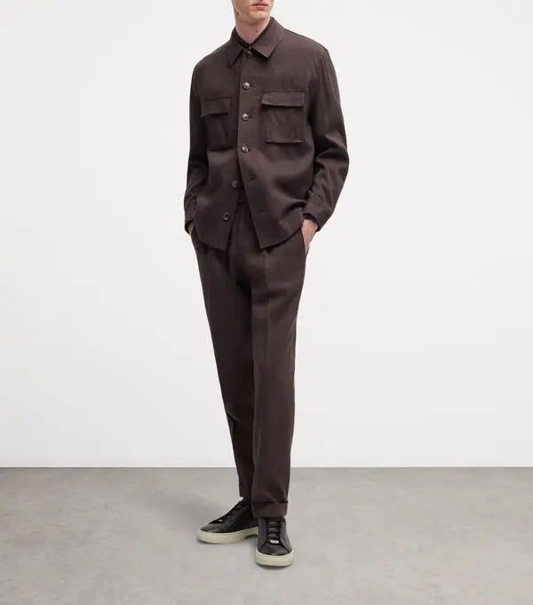 BOSS Linen-virgin Wool Overshirt