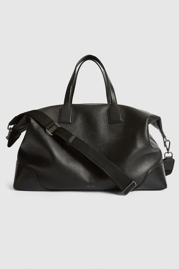REISS Elliott Leather Holdall
