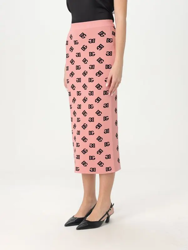 Dolce & Gabbana Logo Print Midi Skirt