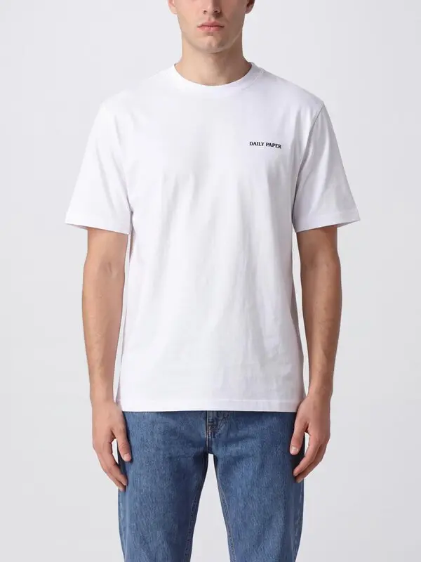 DAILY PAPER Short-sleeve Cotton T-shirt With Contrast Logo