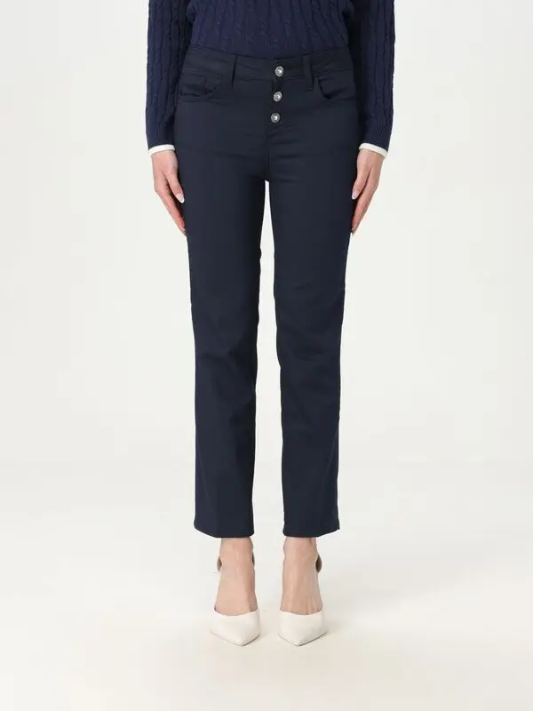 Liu Jo Tailored Stretch Pants With Embellished Logo
