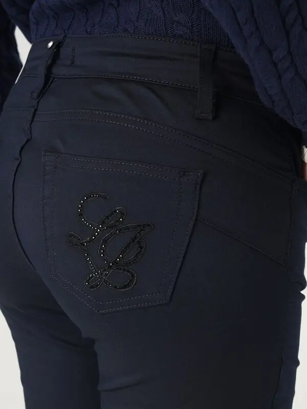 Liu Jo Tailored Stretch Pants With Embellished Logo