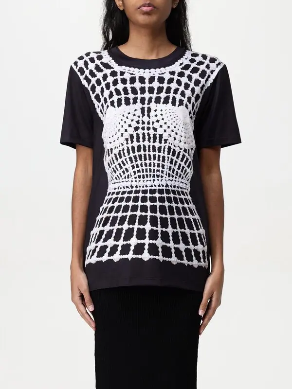 Balmain Crocheted Graphic T-shirt - Black
