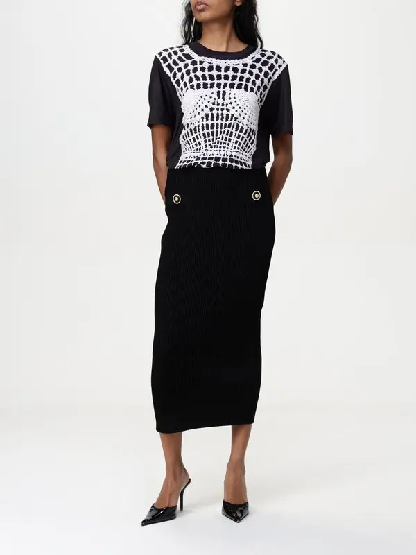 Balmain Crocheted Graphic T-shirt