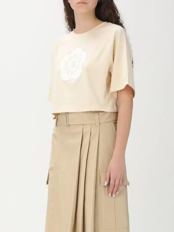 Kenzo Cropped T-shirt With Graphic Detail