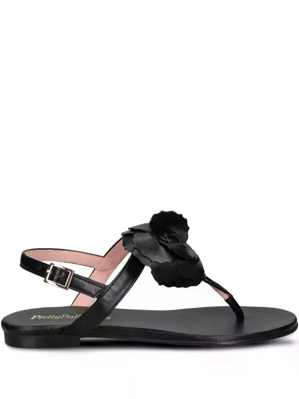Pretty Ballerinas Flower-detailing Sandals