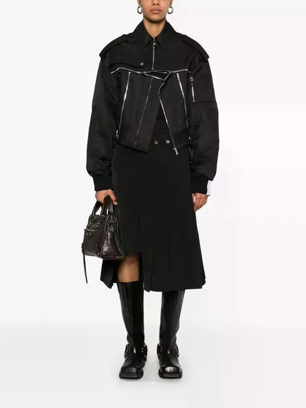 Rokh Zip-detailed Bomber Jacket - Black