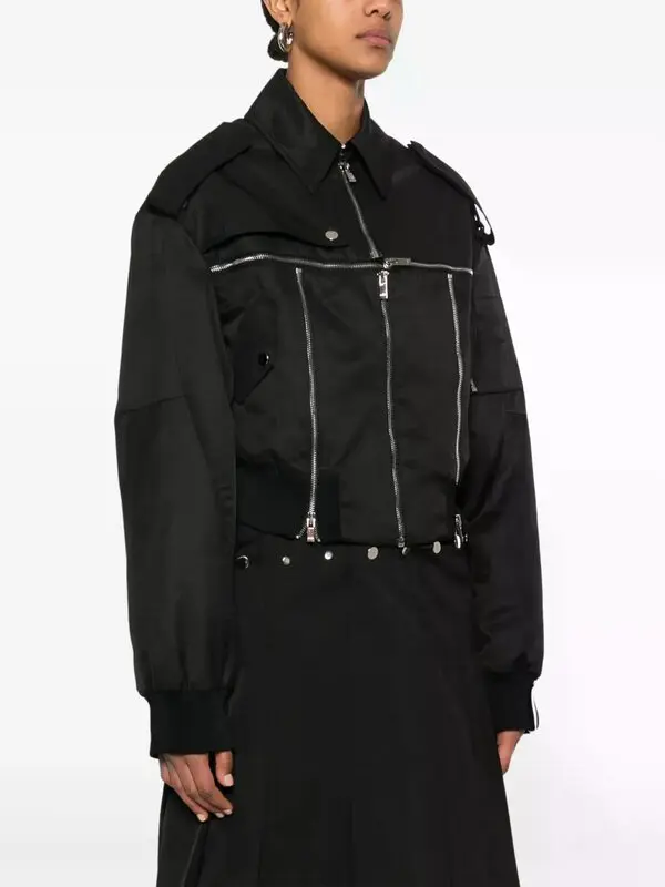 Rokh Zip-detailed Bomber Jacket - Black