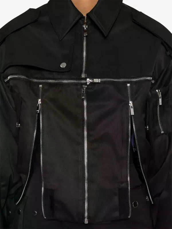 Rokh Zip-detailed Bomber Jacket - Black