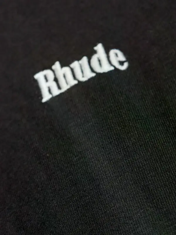 Rhude Logo Embroidered Cotton Crewneck Sweatshirt