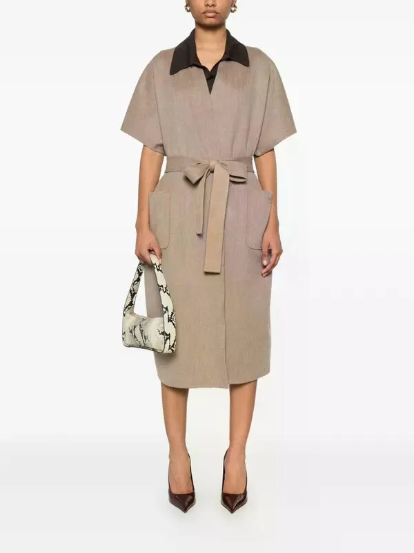 Fendi Belted Cape Brown Editorialist