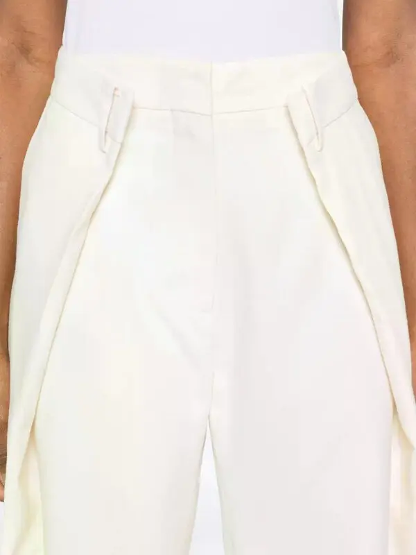 Rokh Pleated Wide-leg Trousers - Neutrals