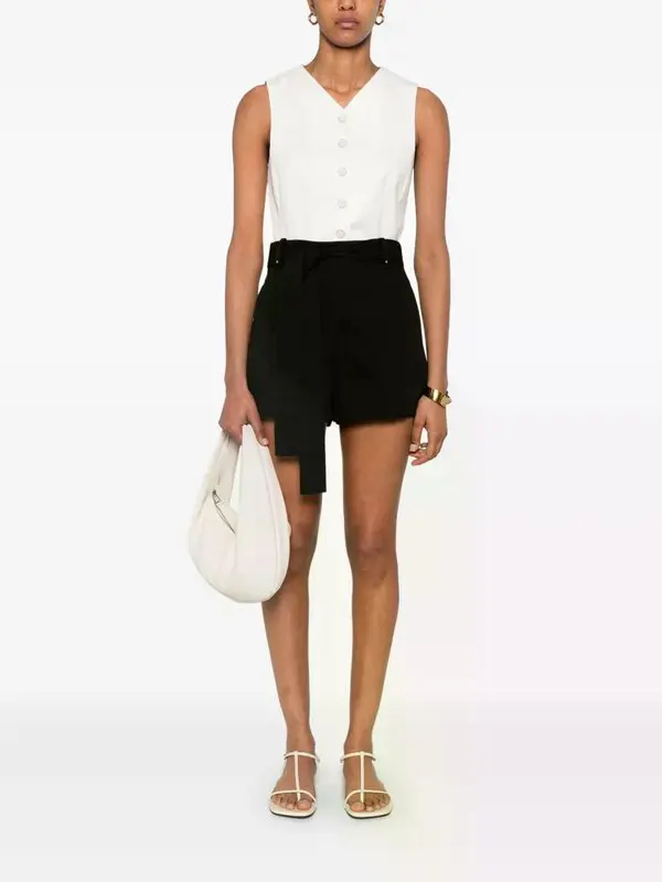 Moncler Gabardine Pleated Shorts