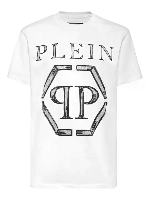 Philipp Plein Strass Hexagon T-shirt - White