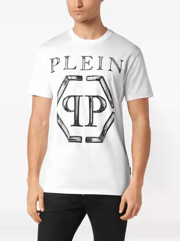 Philipp Plein Strass Hexagon T-shirt