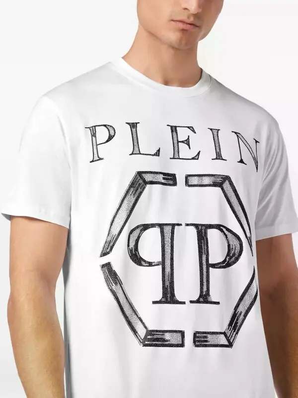 Philipp Plein Strass Hexagon T-shirt