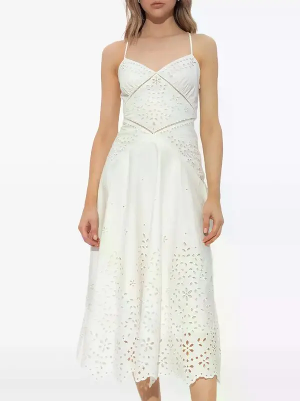 SELF-PORTRAIT Cotton Midi Dress