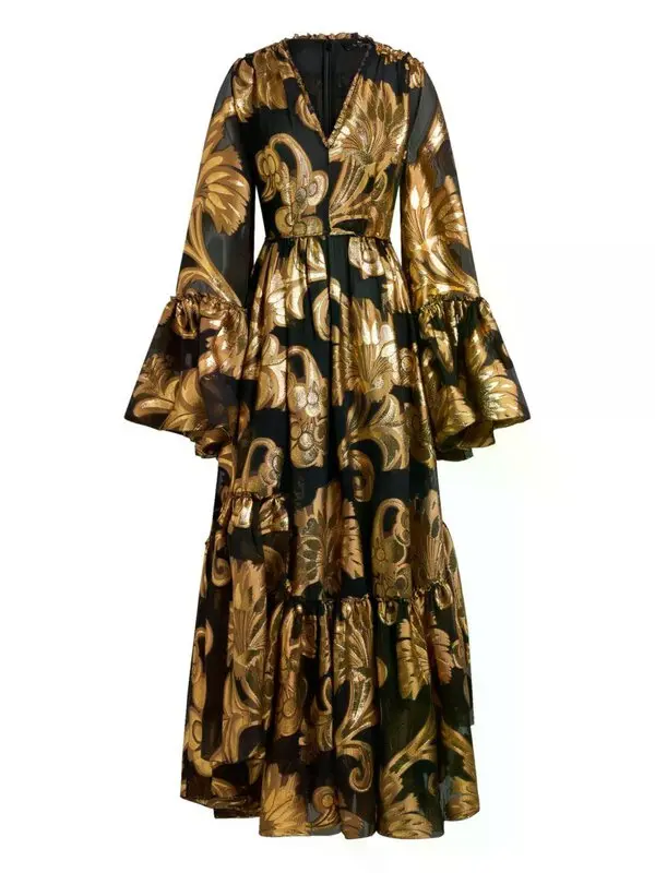 Etro Ruffled Graphic Print Dress