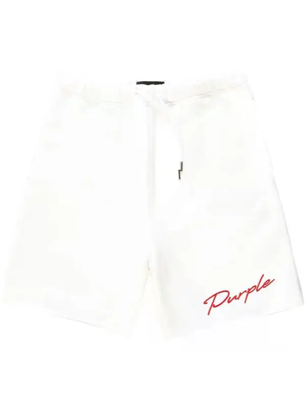 PURPLE BRAND Heavy Fleece Short - White