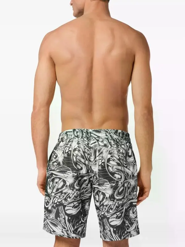 Philipp Plein Boxer Swim Shorts - Black