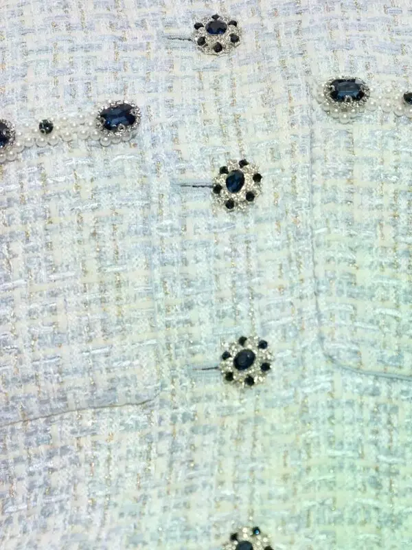 SELF-PORTRAIT Rhinestone-embellished Tweed Jacket