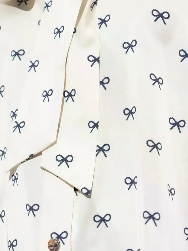 SELF-PORTRAIT Bow-print Shirt