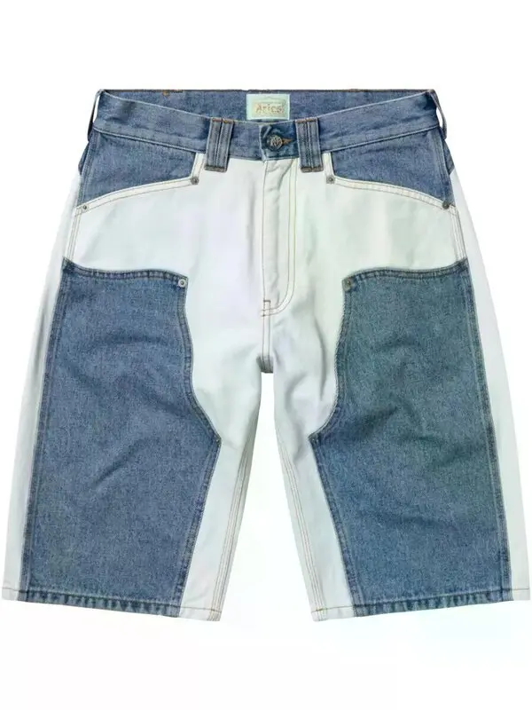 Aries Panelled Denim Shorts