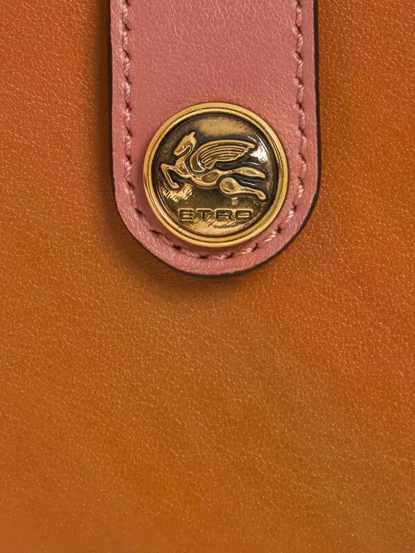 Etro Small Leather Wallet - Orange