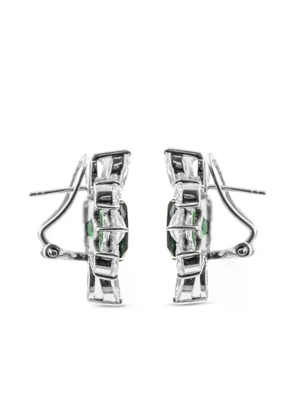 JUWELINA PARIS Sterling Roque Cuff Earrings - Green